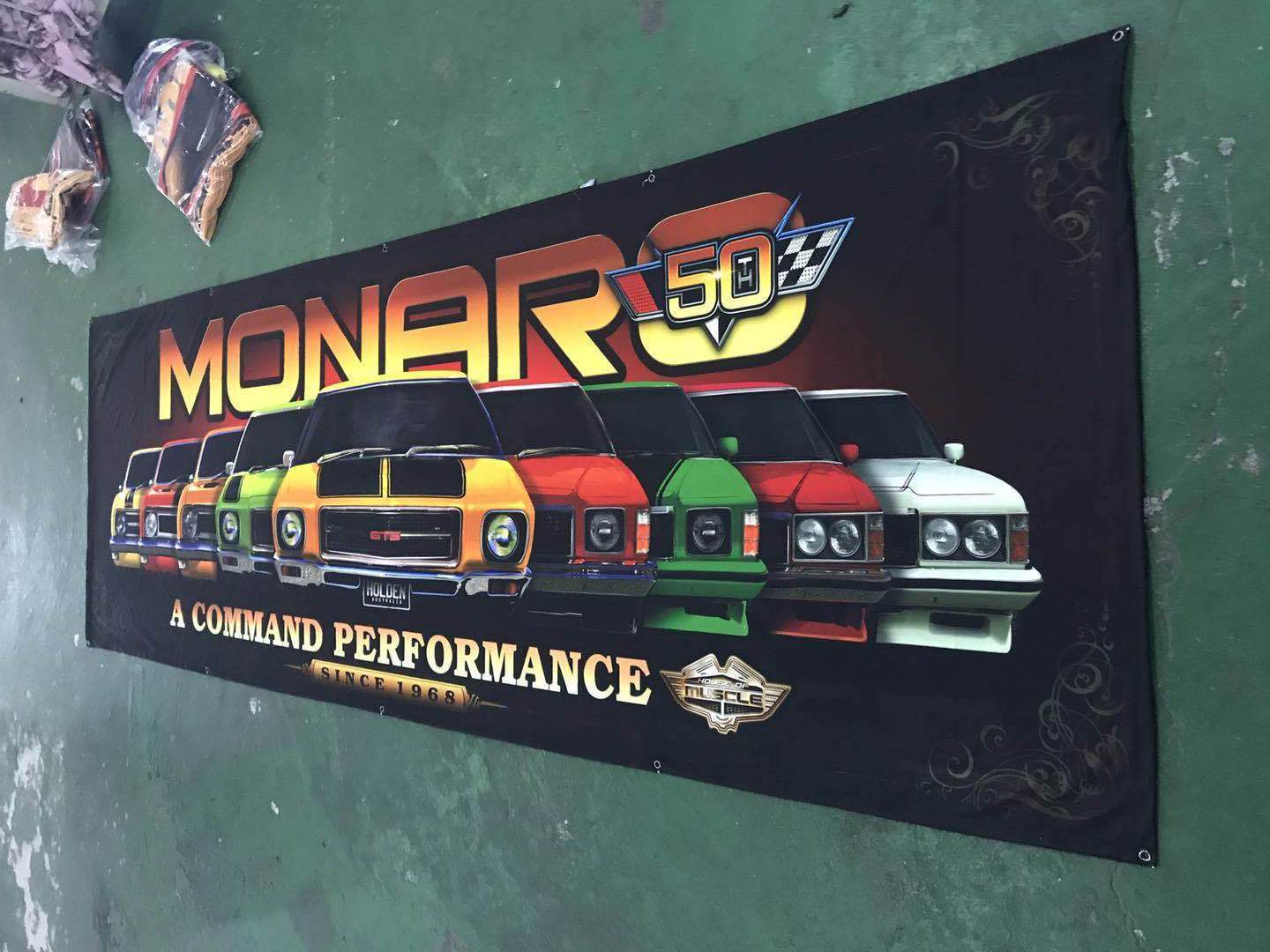 HOLDEN MONARO 50 YEARS 3M X 1M LARGE BANNER – House of Muscle