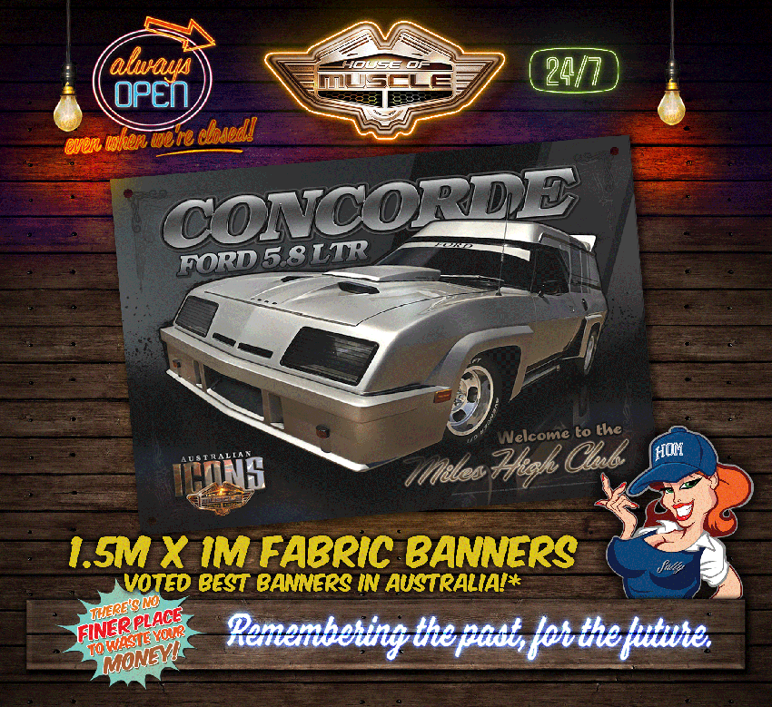 FORD CONCORDE PANEL VAN 1.5M x 1M FABRIC BANNER – House of Muscle