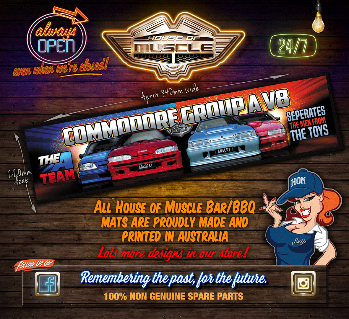 HOLDEN COMMODORE GROUP A – THE A TEAM – BAR RUNNER – House of Muscle