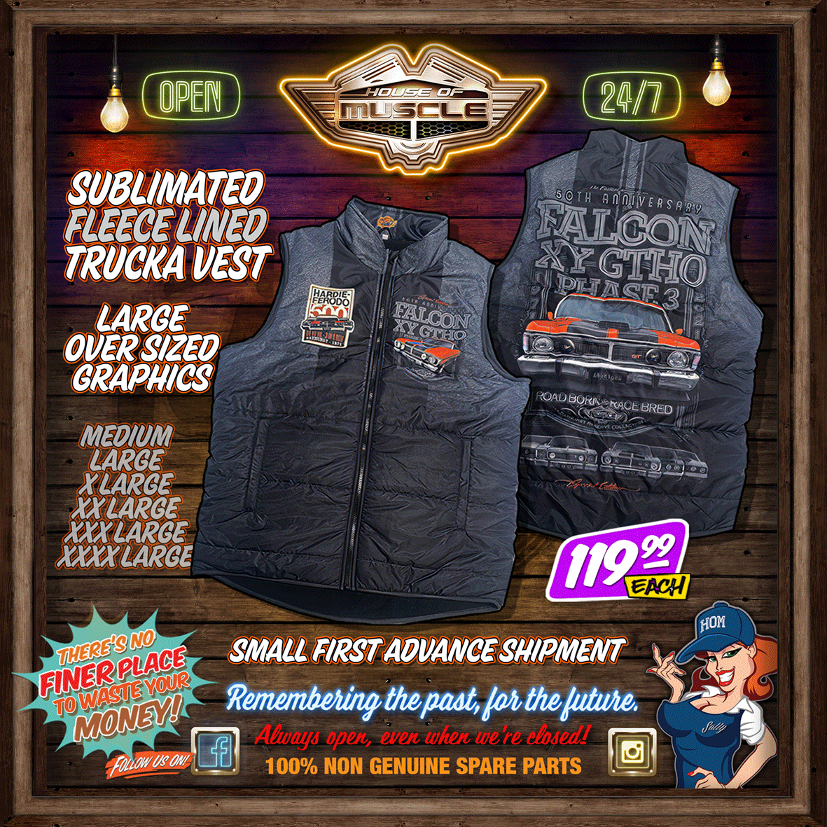 FORD FALCON GTHO BATHURST 1971 SUBLIMATED VEST – House of Muscle