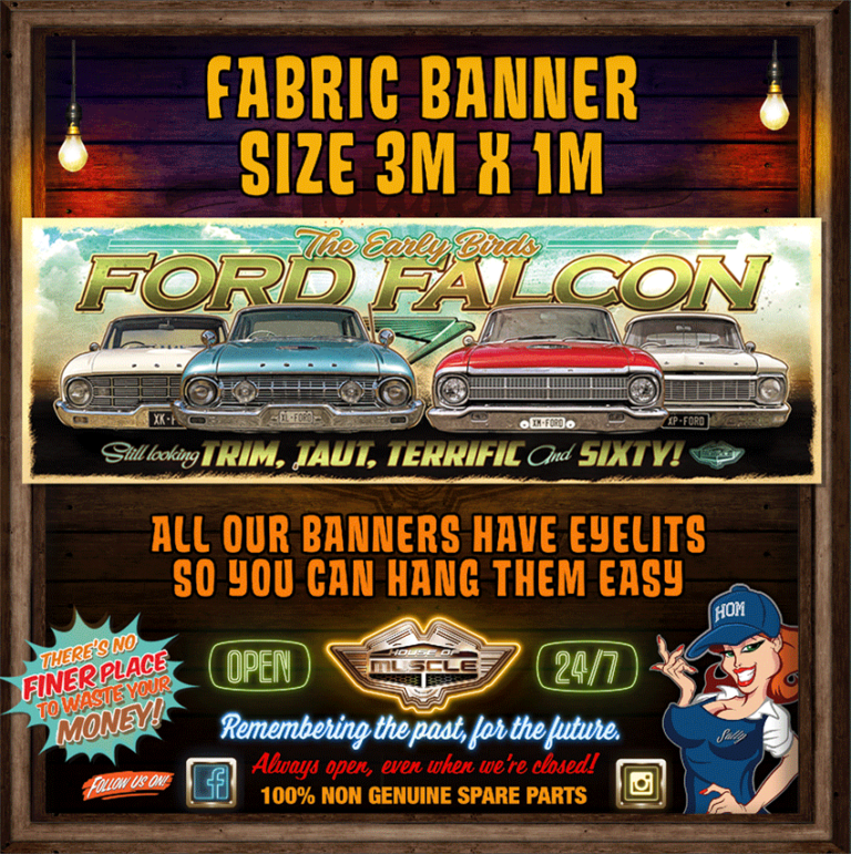 FORD FALCON EARLY BIRDS 3M FABRIC BANNER – House of Muscle